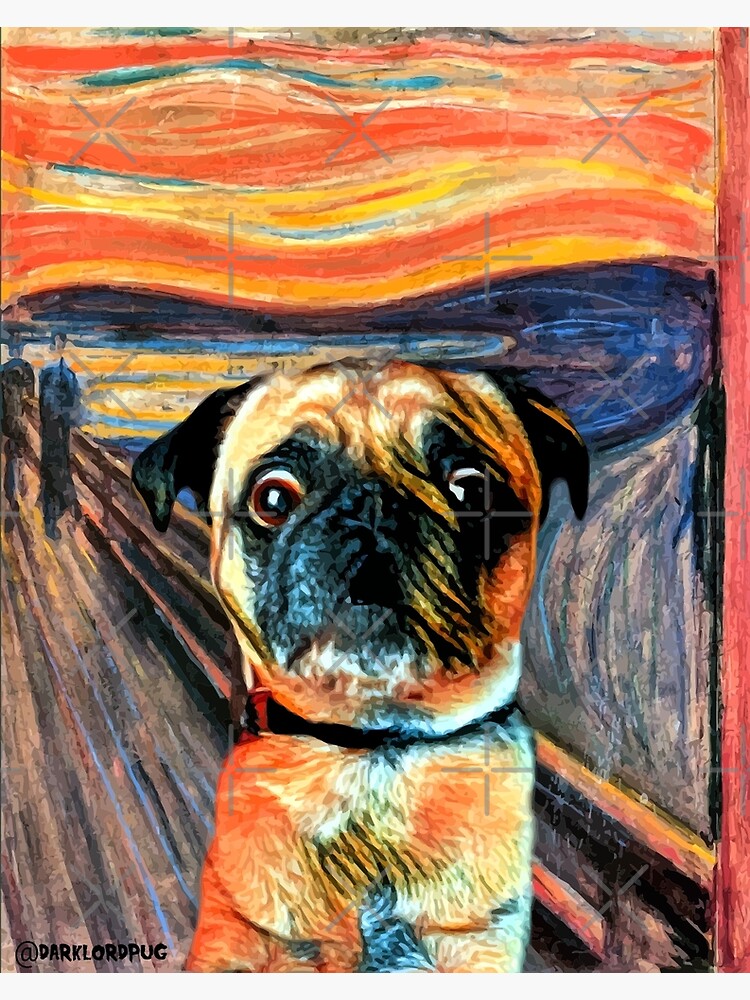 "The Pug Scream" Art Print for Sale by darklordpug | Redbubble