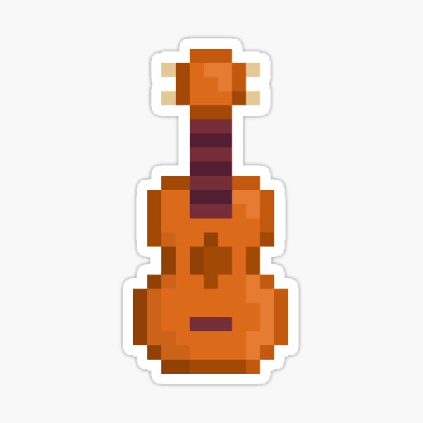 "Guitar/Ukelele Pixel Art" Sticker for Sale by tifft | Redbubble