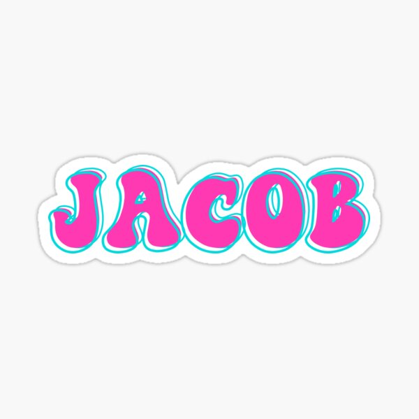 "JACOB Cute Name Design JACOB - Kawaii JACOB Name" Sticker by Custom ...