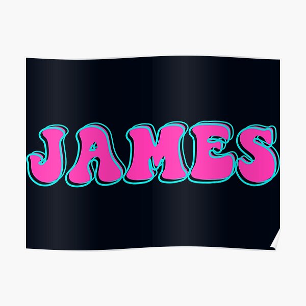 "JAMES Cute Name Design JAMES - Kawaii JAMES Name" Poster by Custom ...
