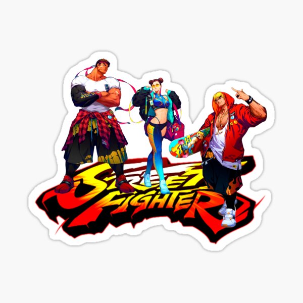 "Street Fighter Ryu Chun li ken" Sticker by TribesPrints | Redbubble