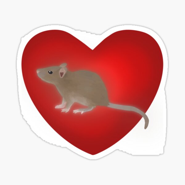 Floral Rat Heart Sticker Paper & Party Supplies Paper etna.com.pe