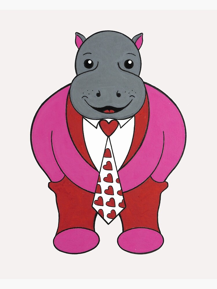 "Ein Valentinsgruß-Flusspferd ... Gefärbt von GrandpaH" Fotodruck von ...