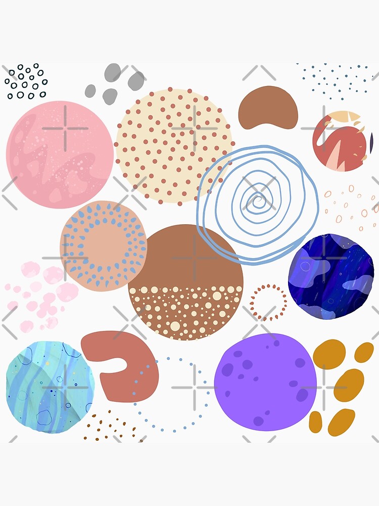 "Aesthetic Bohemian Galaxy Planets Painting-Abstract Modern Moon ...