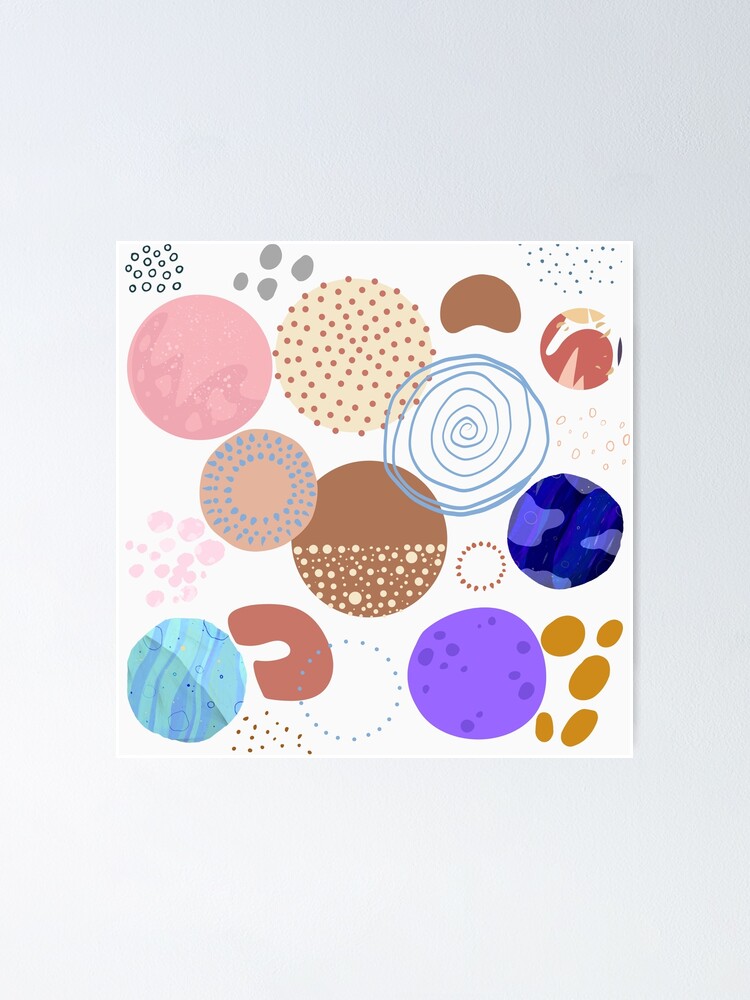 "Aesthetic Bohemian Galaxy Planets Painting-Abstract Modern Moon ...