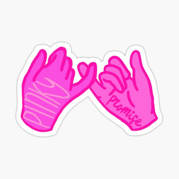 "Hot Pink Pinky Promise" Sticker for Sale by gabriellekateri | Redbubble