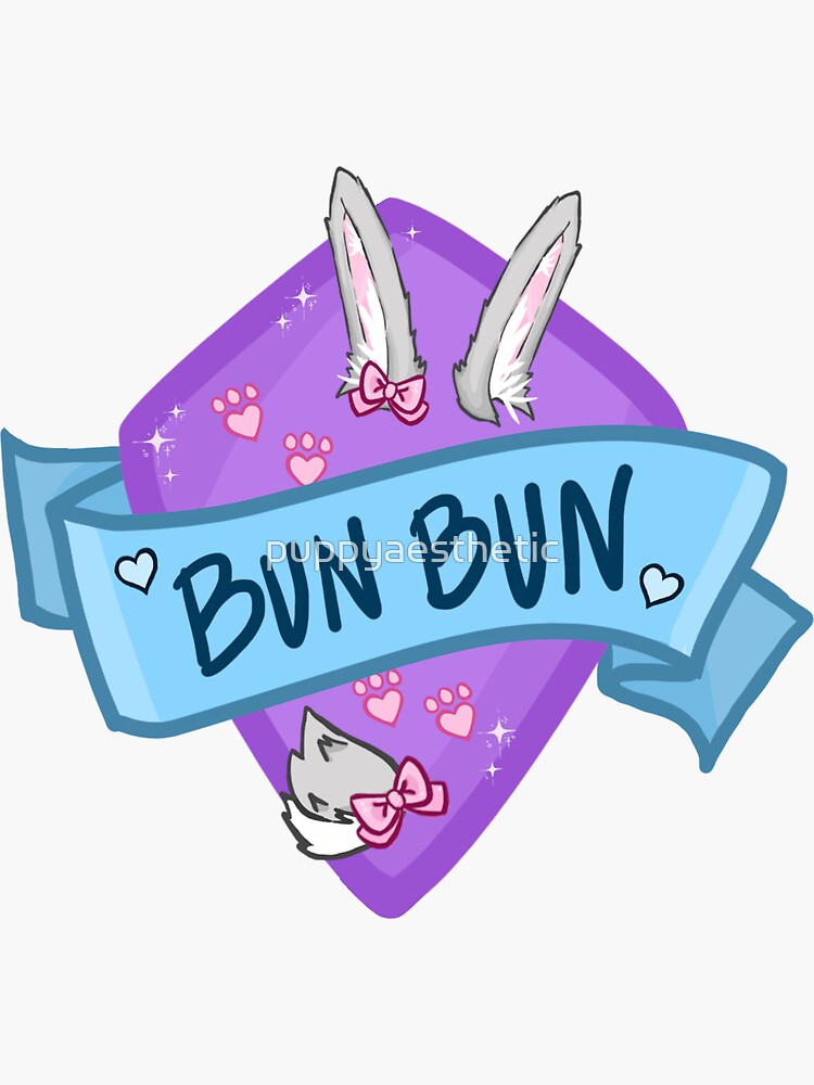 "Bun Bun Badge!" Sticker for Sale by puppyaesthetic | Redbubble