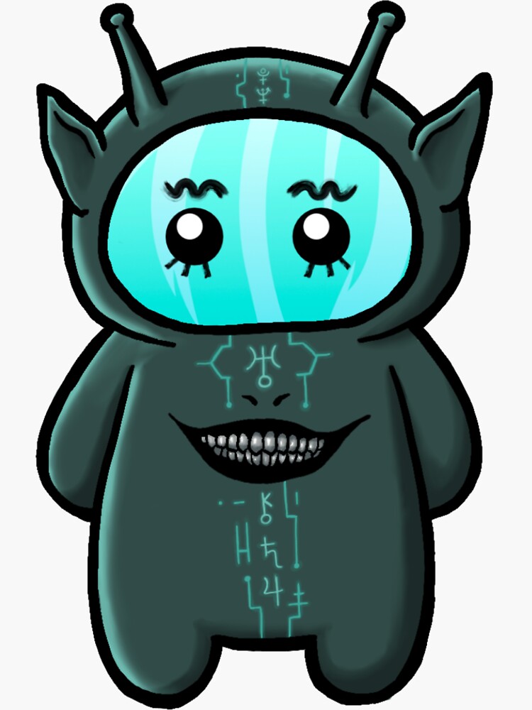 "Astrobuddies: Aquarius The Alien" Sticker for Sale by XenMoment ...