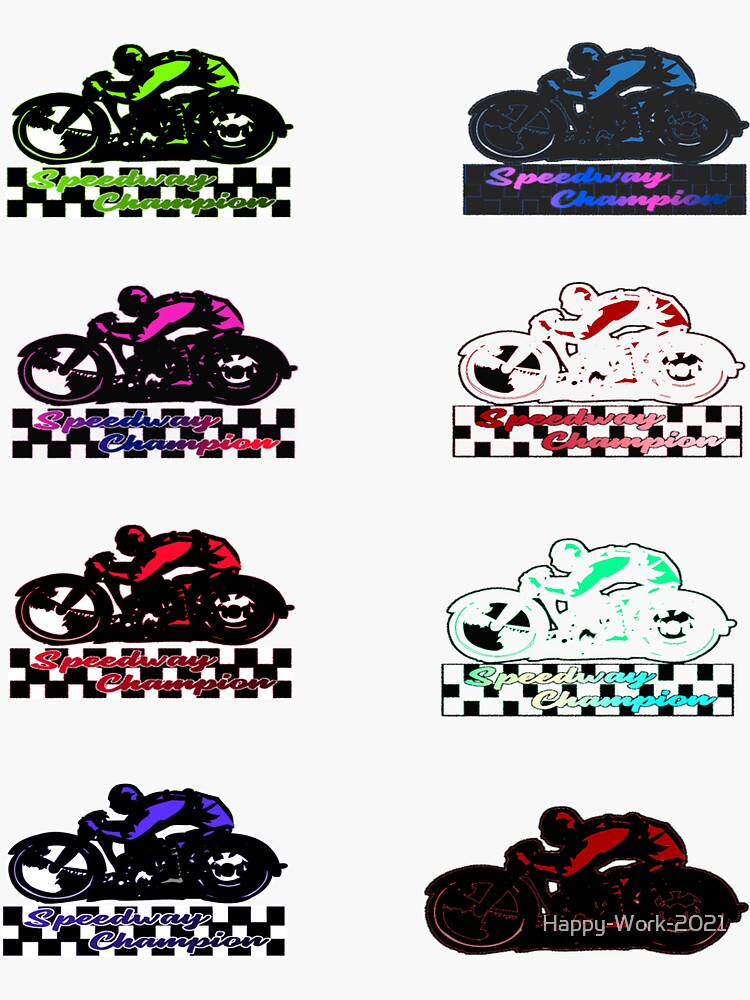 "Speedway Champion / Motorcycle / Sport / Sticker Pack" Sticker for ...
