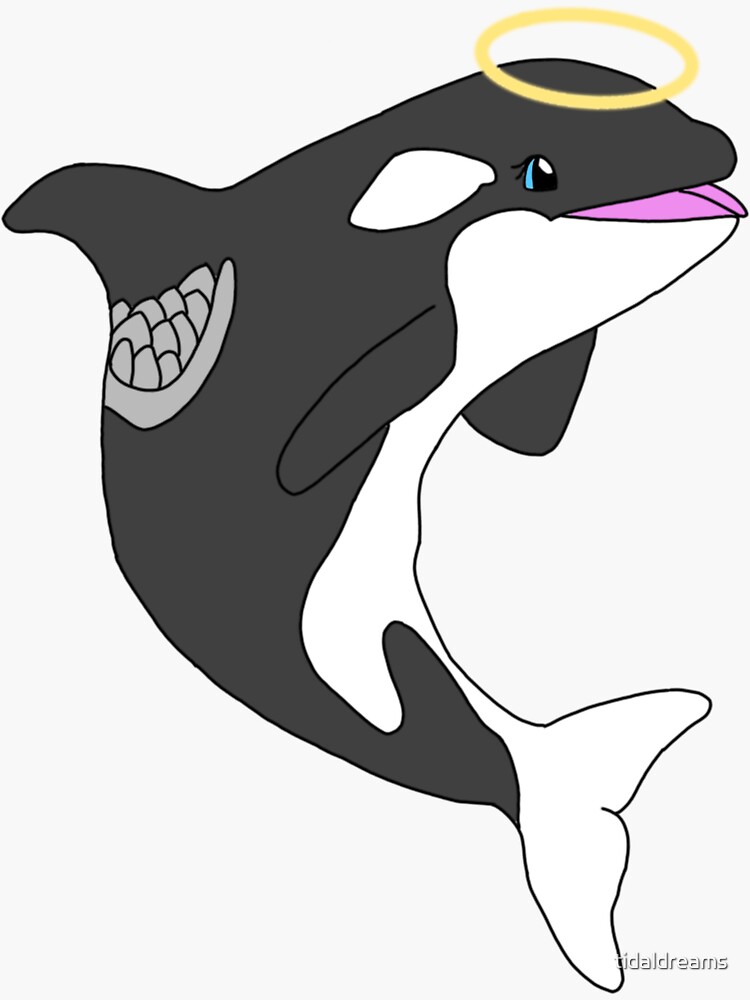"Ula Orca Angel" Sticker by tidaldreams | Redbubble