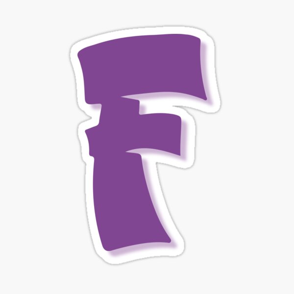 Pegatina «Graffiti morado letra F» de LetterMom | Redbubble