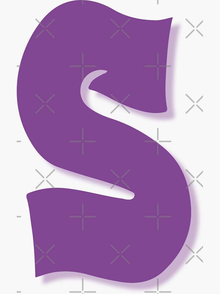 Pegatina «Graffiti morado letra S» de LetterMom | Redbubble