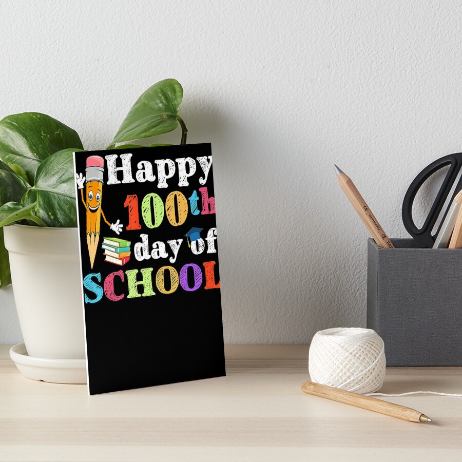 Lámina rígida «Feliz día número 100 de clases 100 días de maestros ...