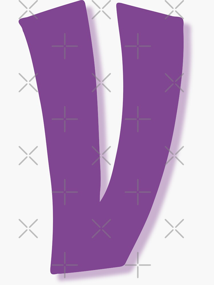"Purple Graffiti Letter V" Sticker for Sale by LetterMom | Redbubble