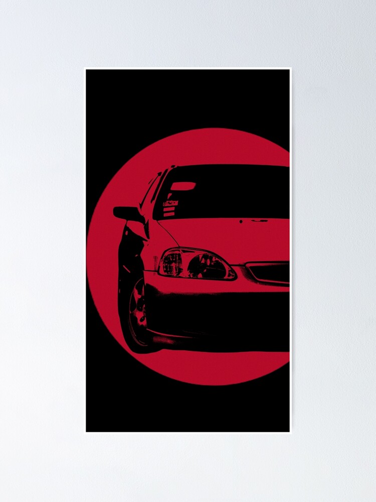 "Honda Civic EK9 Japan Flag" Poster for Sale by DigitalAtelier | Redbubble