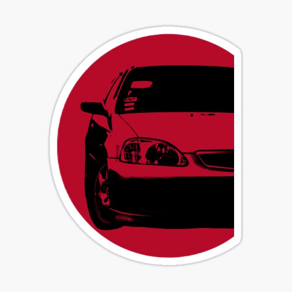 "Honda Civic EK9 Japan Flag" Sticker for Sale by DigitalAtelier | Redbubble