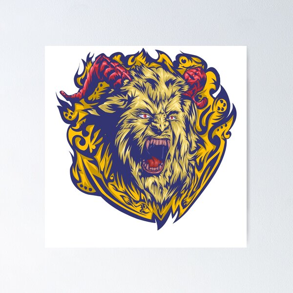 "The beast mascot logo" Poster for Sale by SansgraphID | Redbubble