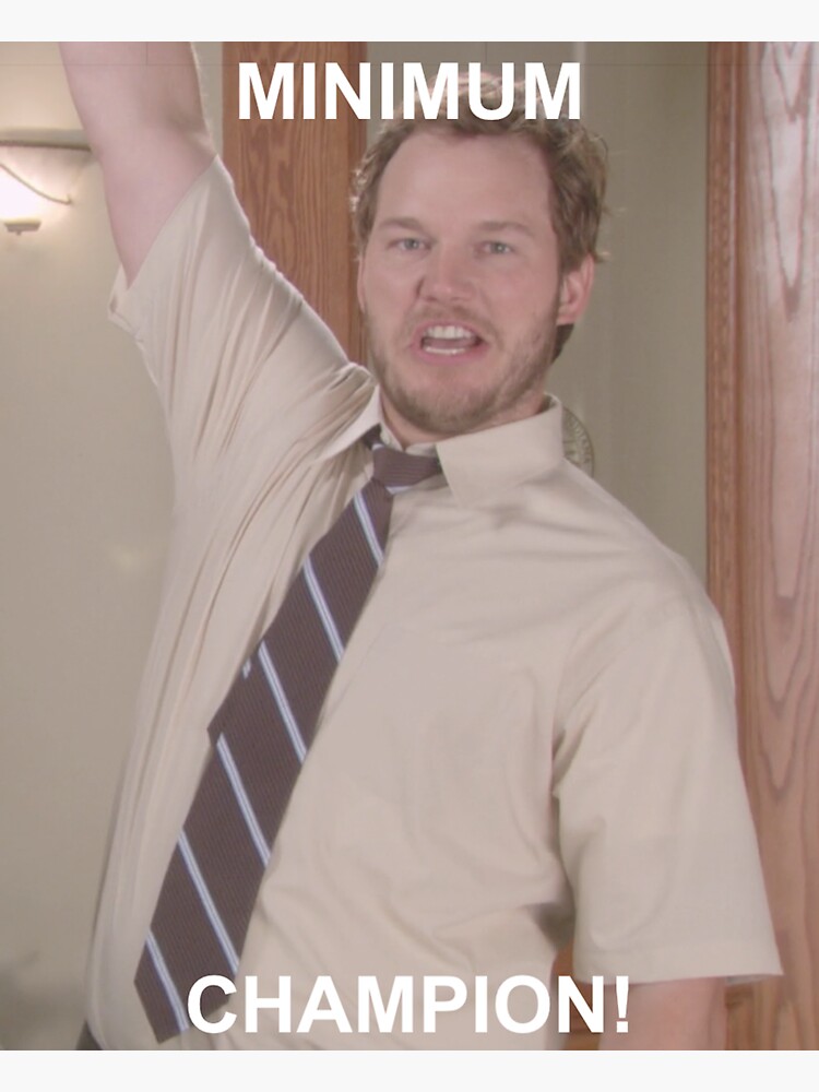 "Minimum Champion!" Sticker by TheArtThief12 | Redbubble