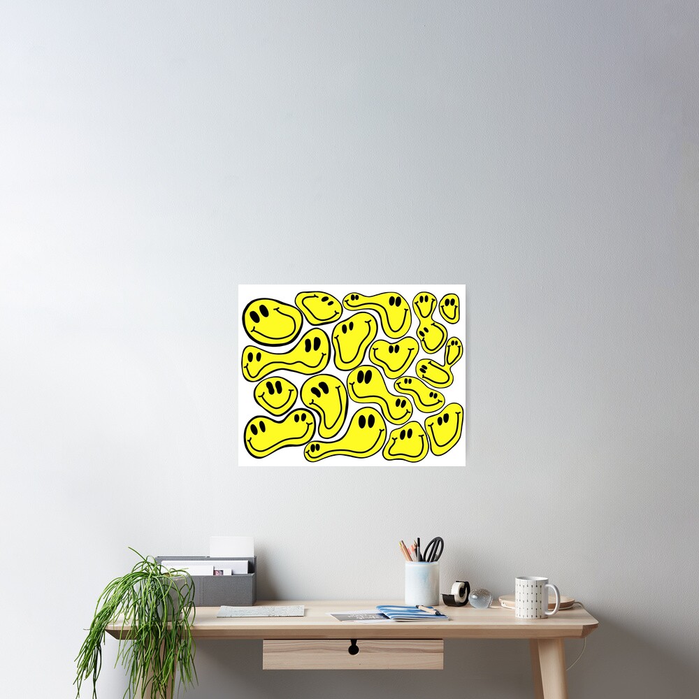 "Smiley Face Print" Poster for Sale by hanna-esh | Redbubble