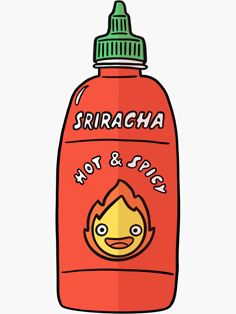 "Hot Sauce Fire Bottle " Sticker for Sale by sliu2498 | Redbubble