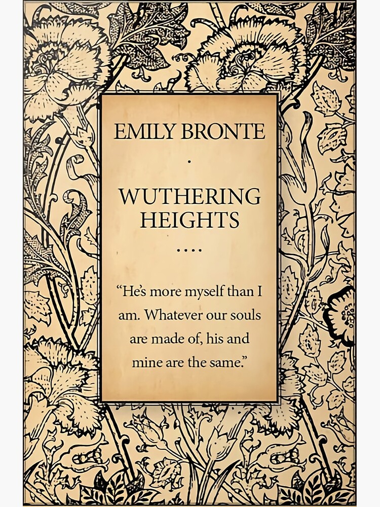 Emily Bronte Wuthering Heights Book Cover Art Premium Matte Vertical ...