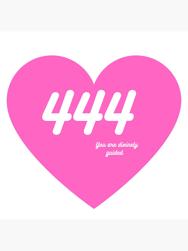 "444 Angel Numbers Heart " Sticker for Sale by carsan | Redbubble