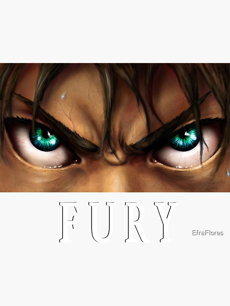 "Eren Yeager's Fury" Sticker by EfraFlores | Redbubble