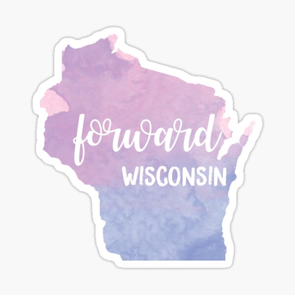 "Wisconsin - forward" Sticker for Sale by capitalismwitch | Redbubble