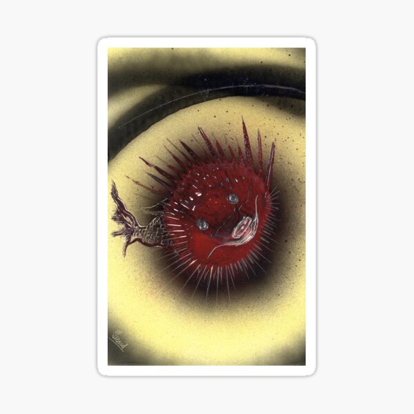 "Puffed up Puffer Fish" Sticker by Jaz-Do | Redbubble