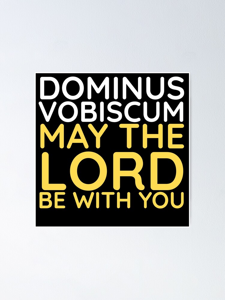 Póster «Misa en latín Dominus Vobiscum Inglés católico Saludo en latín ...