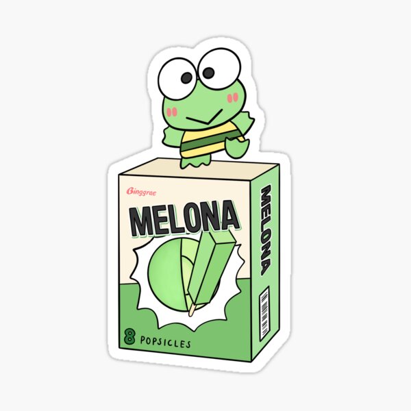 "Melona Popsicle Green Cute Frog Ice Cream " Sticker for Sale by ...