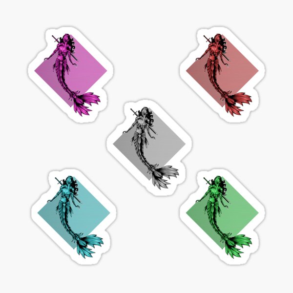 "Mermaid & Sword" Sticker by Mari-MRCR | Redbubble
