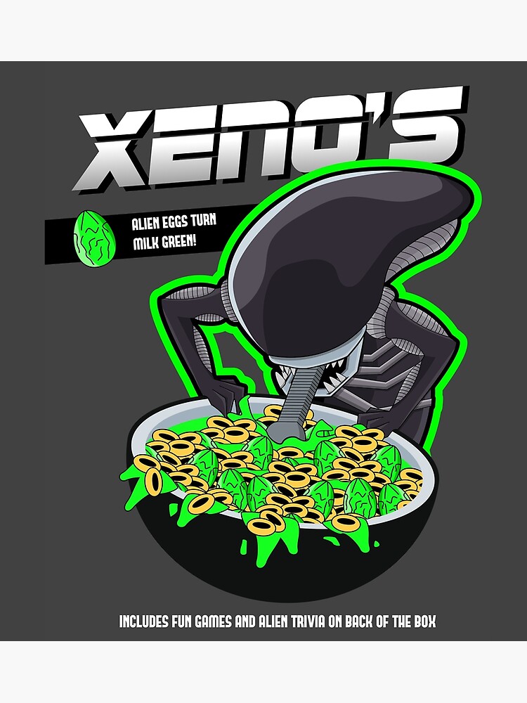 "Alien Xenomorph Cereal Parody "Xeno's"" Poster for Sale by DaBlurrr ...