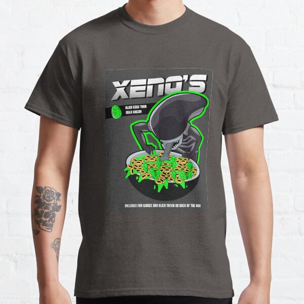 "Alien Xenomorph Cereal Parody "Xeno's"" Classic T-Shirt for Sale by ...