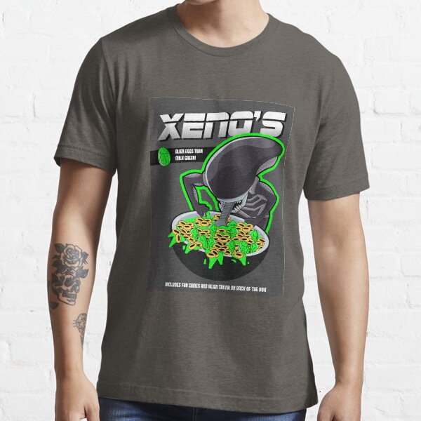 "Alien Xenomorph Cereal Parody "Xeno's"" Essential T-Shirt for Sale by ...
