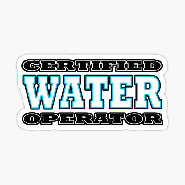 "Certified Water Operator logo" Sticker for Sale by WaterOperators ...