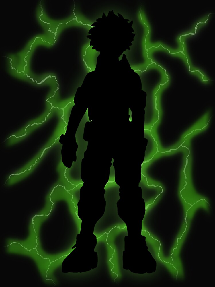 "Green Lightning Izuku Midoriya" Sticker for Sale by upwardshroom ...