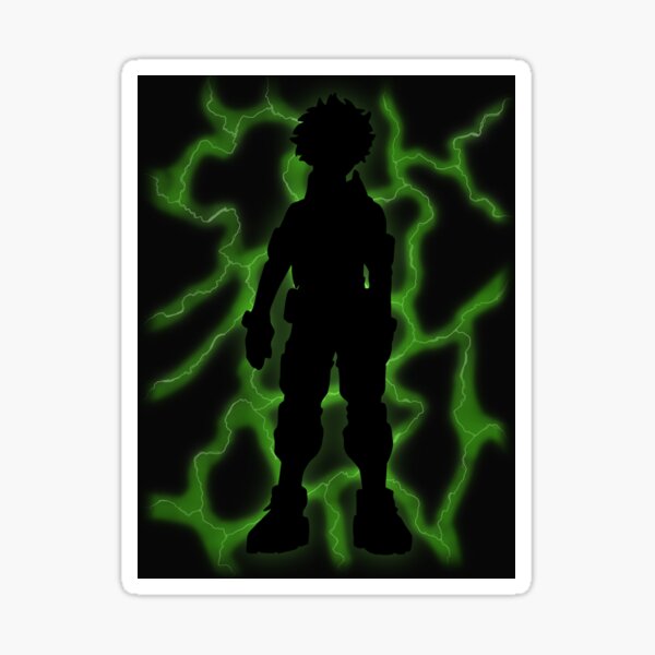 "Green Lightning Izuku Midoriya" Sticker for Sale by upwardshroom ...
