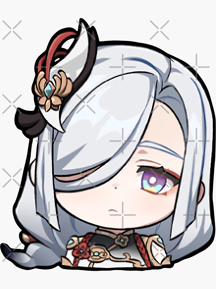 "Shenhe | Genshin Impact Sticker "Confused"" Sticker for Sale by ...