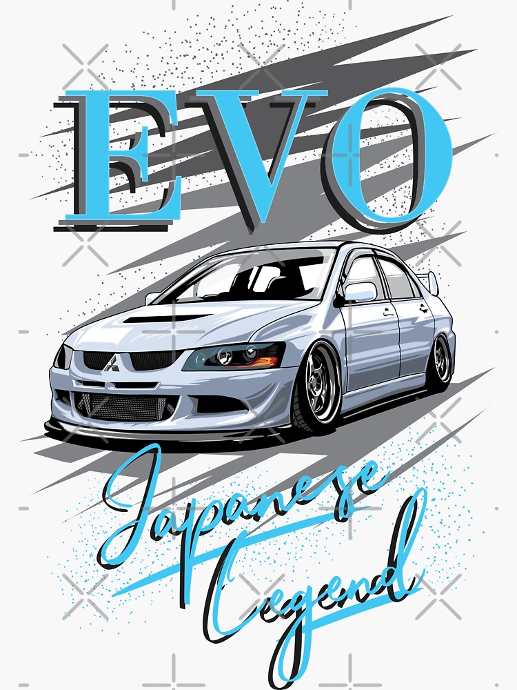 Pegatina «Lancer Evolution-Evo 8 jdm legend» de ASAKDESIGNS | Redbubble