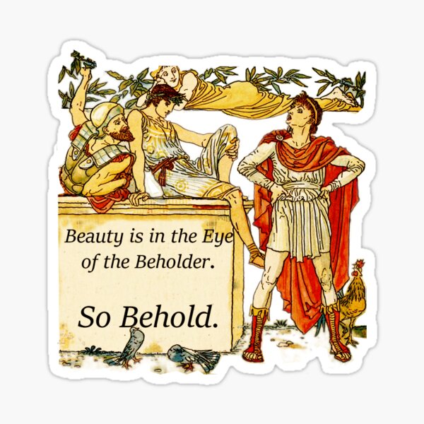 "Behold" Sticker for Sale by tickledbeauty | Redbubble