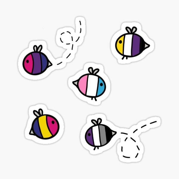 "Pride Bees" Sticker by thenotebookgirl | Redbubble