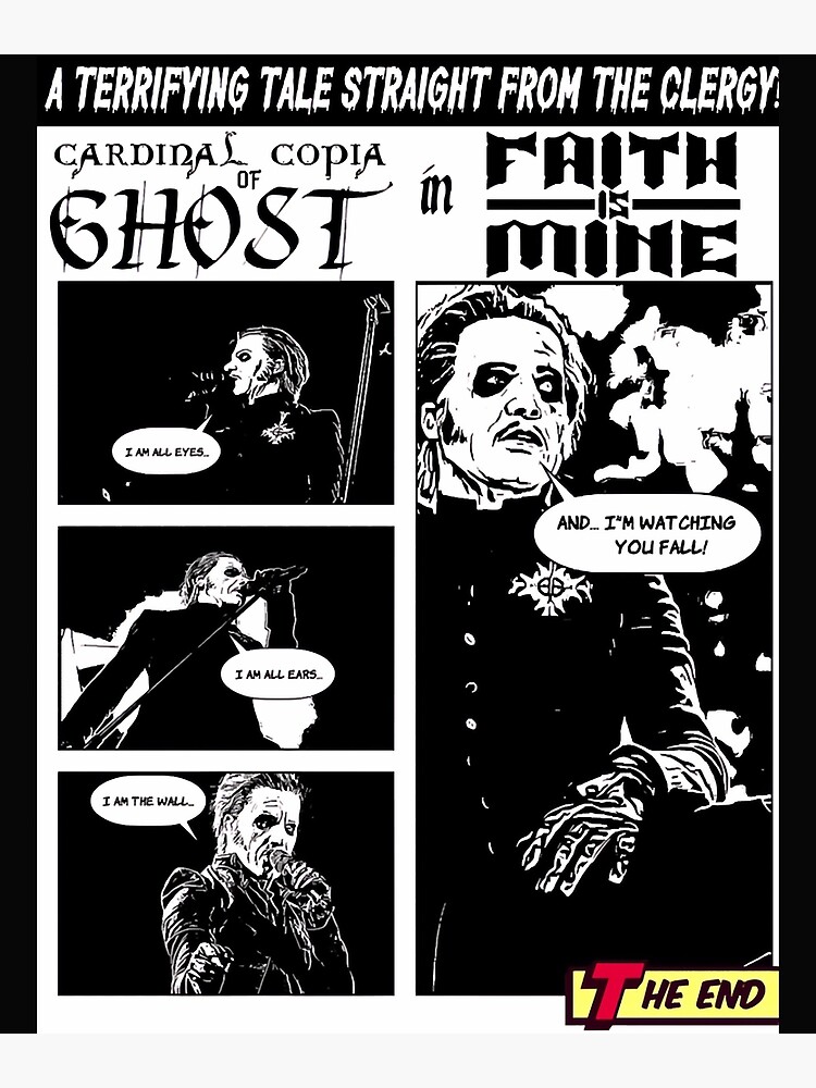 "GHOST CARDINAL COPIA FAITH COMIC DESIGN PREQUELLE Essential T-Shirt ...