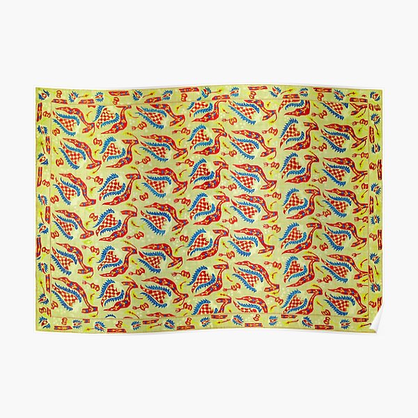 Póster «Cobertor de cama turco (durante el siglo XVIII) bordado con un ...