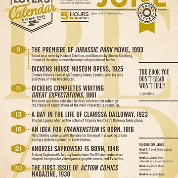 "Literary Calendar – June" Photographic Print for Sale by Piotr ...