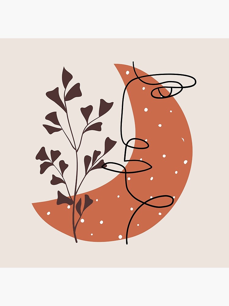 "Joy of Life Abstract Face Line Art | Terracotta Women Illustration ...