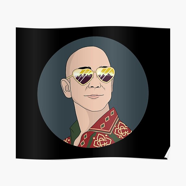 "Jeff Bezos - Crazy disco party" Poster for Sale by ValentinaHramov ...