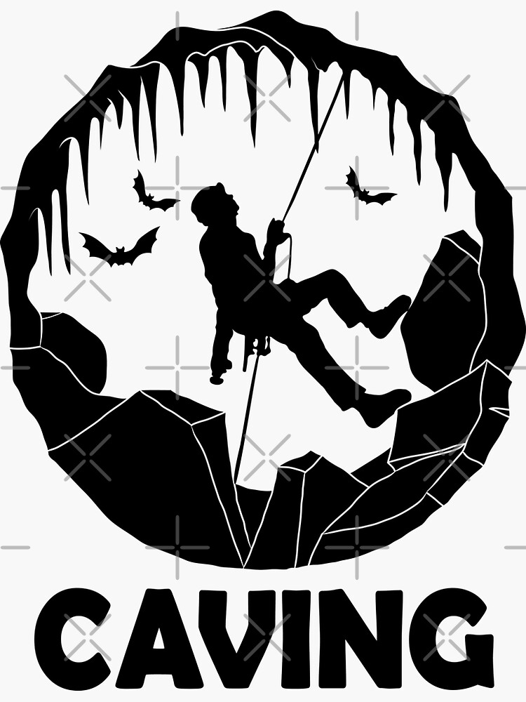 "Caving - Cave Spelunking Speleology" Sticker for Sale by ...
