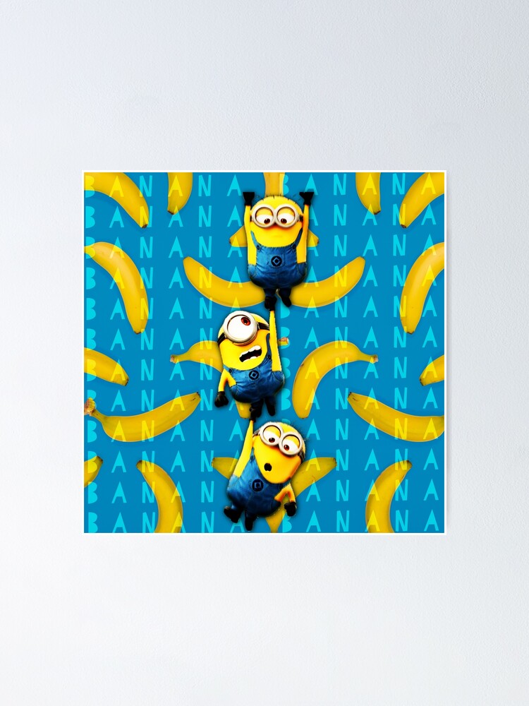 "Minions matrix style banana background banana text " Poster for Sale ...