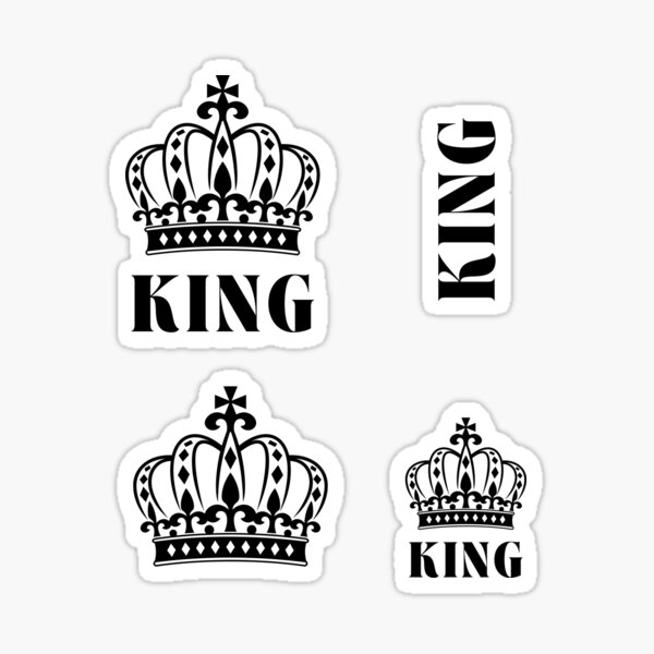 "King, King Crown" Sticker for Sale by WanderTravels | Redbubble